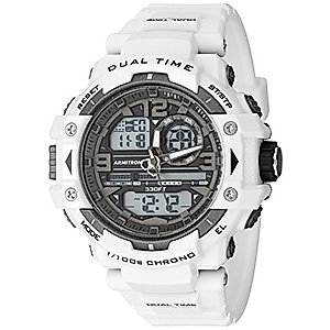 Armitron Sport Men's 20/5062WHT Analog-Digital Chronograph White Resin Strap Watch