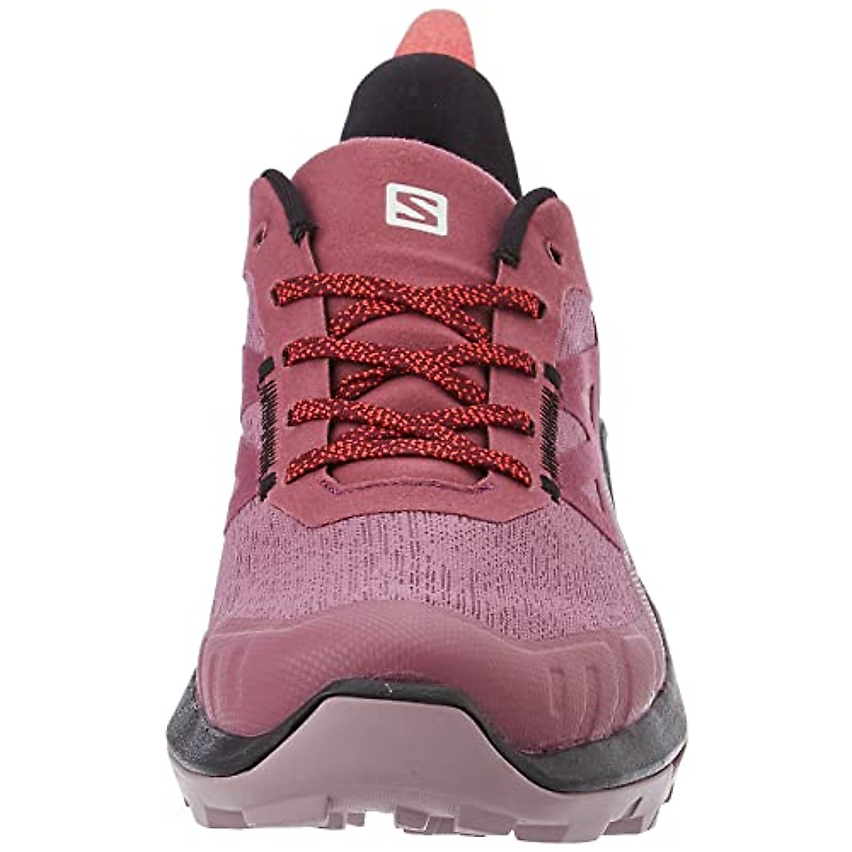 Salomon Women's OUTPULSE Gore-Tex Hiking Shoes for Women, Tulipwood/Black/Poppy Red, 8