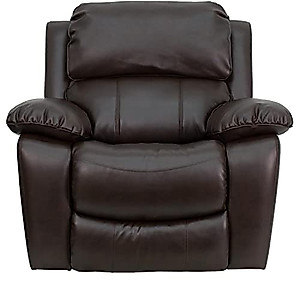 Flash Furniture Kyle Brown LeatherSoft Rocker Recliner