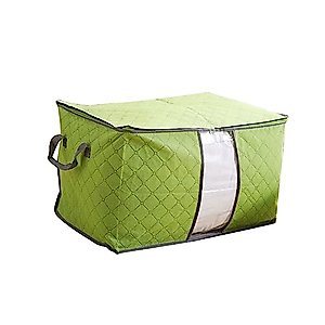 GARVALON 4pcs Quilt Storage Bag bolsas para guardar cobijas fabric clothing storage bag Foldable Closet Organizer comforter storage bag sweater storage bags container clothes