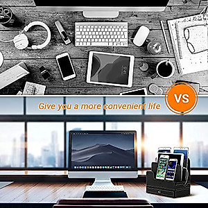 Charging Station Desk Stand for Anker 60W 6 Port, EasyAcc Electronic Organizer Charging Station for SABRENT 4-Port USB 2.0, Cell Phones, Tablets, Watch Earpods Stand (No Power Supply)