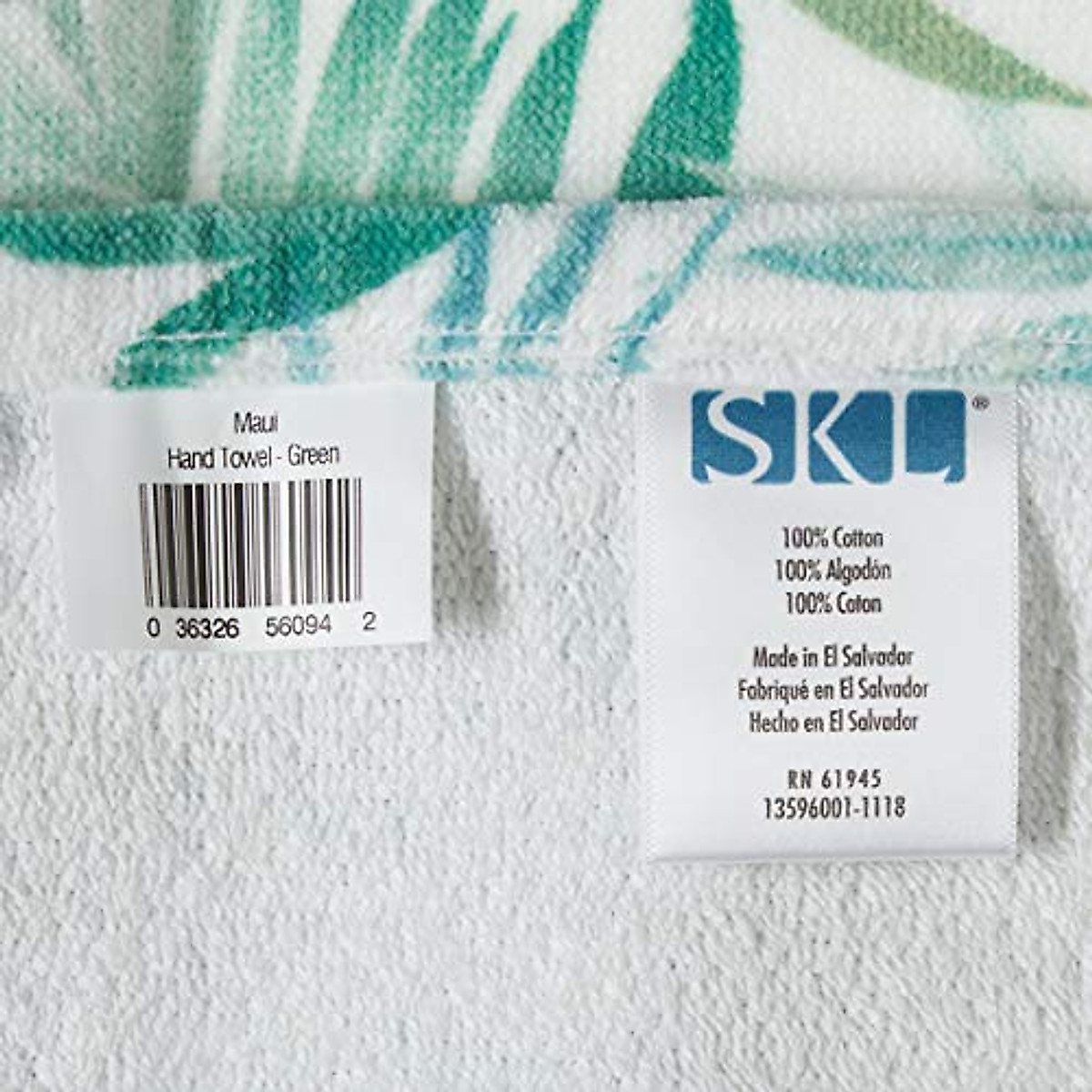 SKL Home by Saturday Knight Ltd. Maui Printed Hand Towel, Green