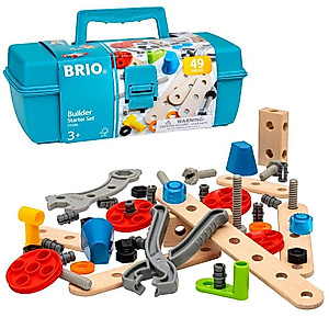 BRIO Builder 34586 - Comprehensive 49 Piece STEM Building Set | Enhanced with Wood and Plastic Pieces | Ideal Learning Toy for Kids Aged 3 and Up | FSC Certified