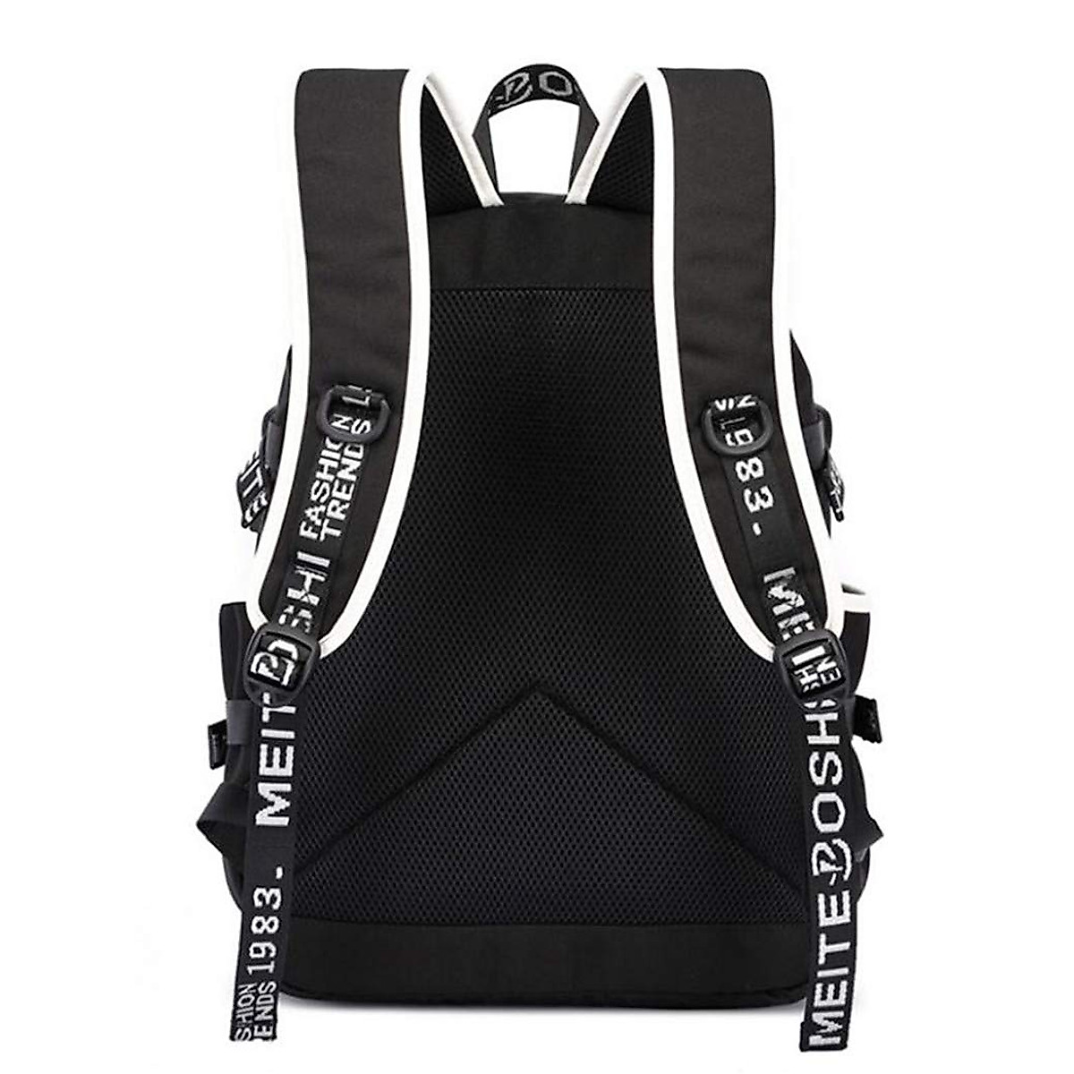 WANHONGYUE Hunter X Hunter Anime Cosplay Schoolbag Rucksack 15.6" Laptop Backpack with USB Charging Port Black / 3