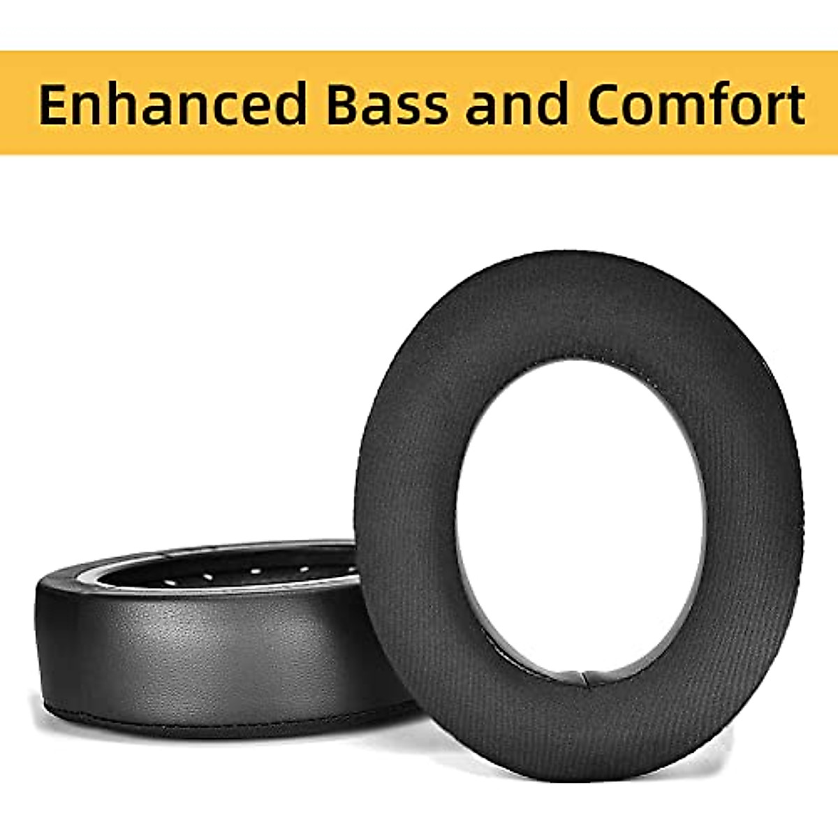 Rummyluck Cooling Gel Ear Cushions Earpads for Corsair HS70 Pro/HS60 Pro/HS50 Pro Wireless Gaming Headset, Black Protein Leather Memory Foam Replacement HS70 Ear Pads Cups Covers