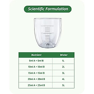 Plant Food Hydroponic Nutrients Supplies: Hydroponics Growing System General A&B Water Soluble Solid Fertilizer for Vegetables Fruits Flowers Thrive - Indoor Herb Garden Plants Accessories