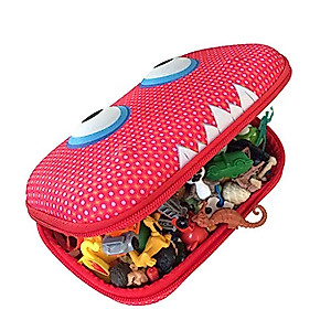 ZIPIT Beast Pencil Box for Kids | Pencil Case for School | Organizer Pencil Bag | Large Capacity Pencil Pouch (Red)