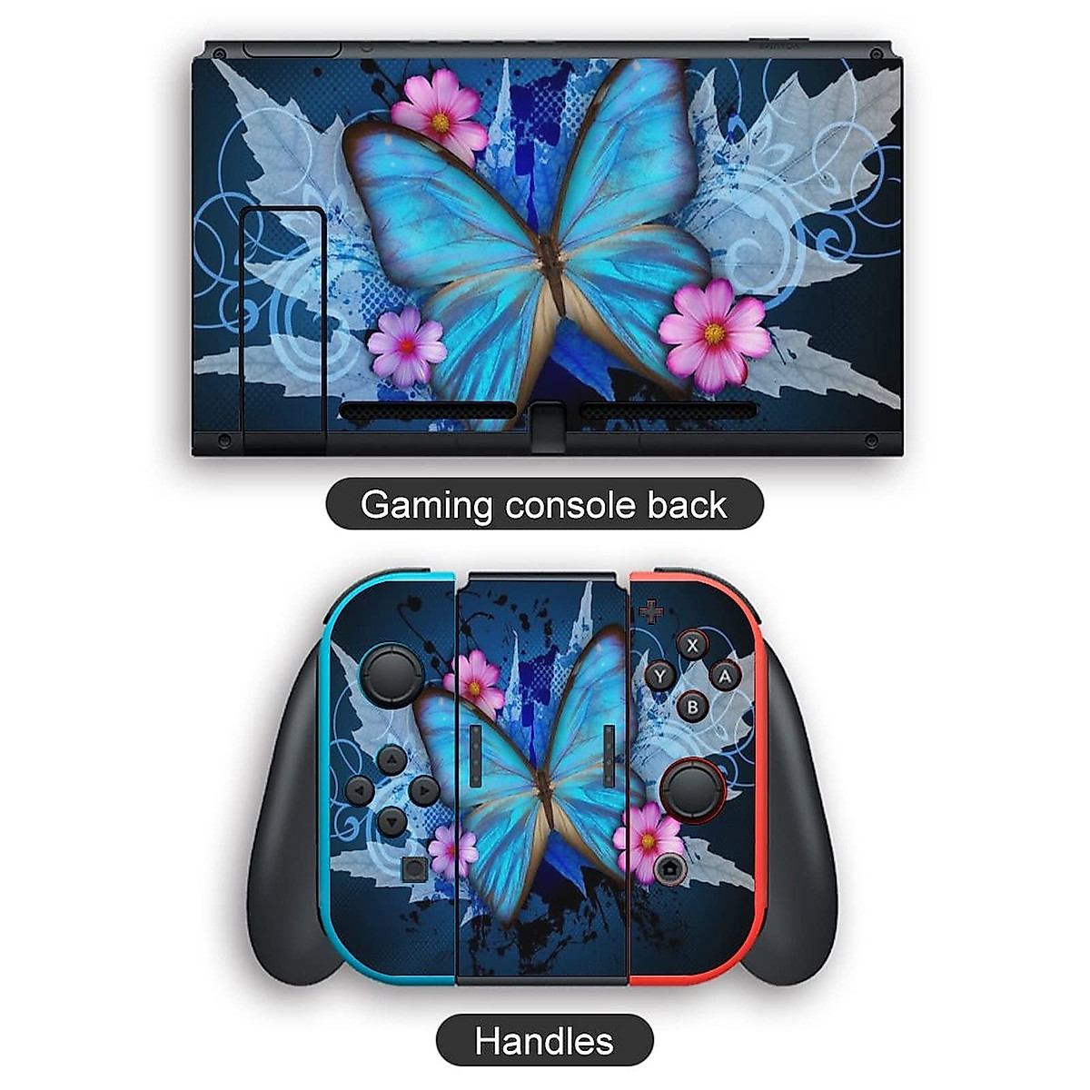 Fashion Butterfly Printed Switch Sticker Pretty Pattern Full Wrap Skin Protection for Nintendo Switch for Switch