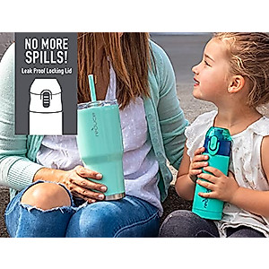 Reduce Water Bottle for Kids, Frostee 13 oz - Reusable Insulated Stainless Steel Water Bottle - Leak Proof and Hygienic Flip-Top Lid - Gripster Finish, Alien