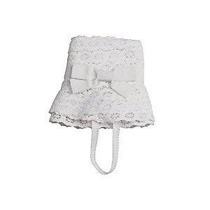 jerague Kids Toddler Baby Straw Sun Hat with Bowknot White Floppy Summer Beach Protection Hats for Boy Girl (White/Lace, 3-5years)