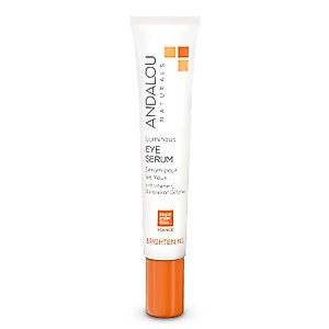 Andalou Naturals Luminous Eye Serum, Brightening Eye Cream for Dark Circles and Puffiness, Vitamin C, Caffeine & Goji Glycopeptides for a Lighter, Tighter, Brighter Appearance, 0.6 Ounce