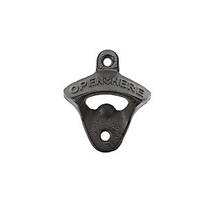 skyehomo 20 Pack Vintage Style Cast Iron Beer Bottle Openers Wall Mounted Bottle Openers with Mounting Screws Best for Bars kitchens KTV Hotels