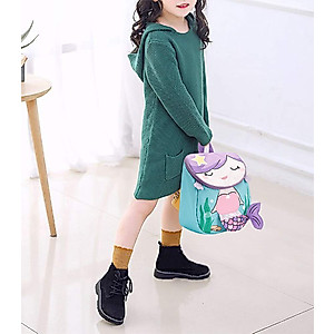 BLUBOON Toddlers Backpack for Girls Cute Preschool Backpack 3D Schoolbag Toddler Bookbag for Kids (Purple)