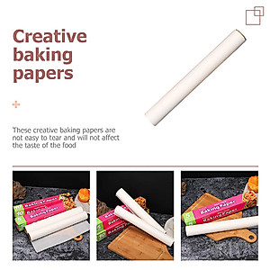 Hemoton 1 Roll Baking Paper Parchment Liner Oven Paper Toast Paper Grill Pan Paper Air Fryer Papers Precut Baking Bread Cooking Paper Baking Parchment Cookie Sheet Nonstick Silicone Paper