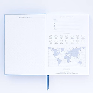 Designworks Ink Vintage Sass A5 Hardcover Notebook Journal, Design: Embrace The Day, Colour: Blue, 14.6cm x 21.6cm, JB86-1093EU. 240 Lined Pages. Soy Based Ink.