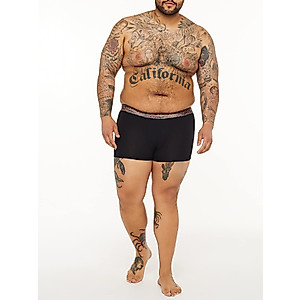 Savage X Fenty, Men's, Savage X Boxer Briefs, Matte logo elastic waistband, Front contour pouch, Cotton, Caviar, M