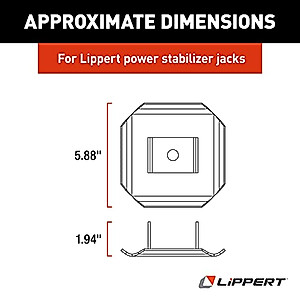 Lippert Replacement Foot Pad for Power Stabilizer on 5th Wheel RVs and Travel Trailers
