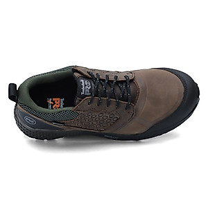 Timberland PRO Men's Reaxion Composite Safety Toe Waterproof Industrial Hiker Work Shoe, Brown/Green, 10