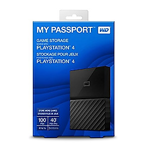 WD 4TB My Passport Game Storage Works with PS4 - USB 3.0 - WDBZGE0040BBK-NESN