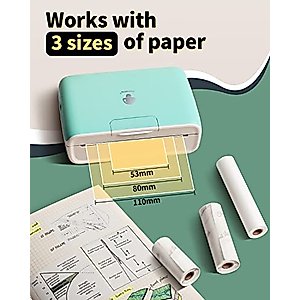 Phomemo M04S Portable Thermal Printer Sticky Note Printer, Bluetooth Label Printer, Support 2/3/4 inch Printing Width, 300 dpi,Compatible with iOS + Android, Suitable for Labels, Notes, documents