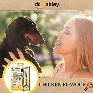 Dr. Oakley Total Dental Care Kit for Dogs & Cats: Chicken Flavor -Toothpaste, Brushes, and Case, Natural