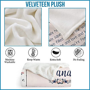 Fastpeace Nana Gifts, Nana Blankets for Nana Grandma Mom Grandmother, Birthday Gifts for Nana from Granddaughter Grandson Grandchildren - Presents Nana Blanket Throw 50x60