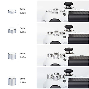 Magnetic Thumbsticks & Adjustable D-Pads & ABXY Button Replacement Parts for PS4 Controller, Z&Hveez 31 in 1 Magnetic Button Kit for PS4 Slim, PS4 Pro, Playstation 4 Controllers