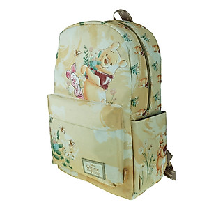 KBNL Classic Disney Winnie The Pooh Backpack with Laptop Compartment for School, Travel, and Work, Multicolor (A22208-WTP)