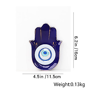 MOWUQEEN Espresso Coffee Cups Set, Evil Eye cups Ceramic Coffee Mug, Hamsa Hand Designed Set of Cups And Saucers resso Coffee Cups Set, Ceramic Coffee Mug Tea Cup (DY-Devil's Eye Cup-C)