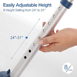 GreenChief Toilet Safety Rails Foldable, Stand Alone Toilet Frame Adjustable Height, Bathroom Toilet Handles with Suction Cups, Freestanding Toilet Bars for Elderly Handicap - Fit Any Toilets (300 LB)