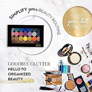 Z Palette Large Magnetic Makeup Palette, Empty Magnetic Palette, Universal Magnet makeup palette for Eyeshadows, Powders, Customizable Beauty Organizer with Clear Window