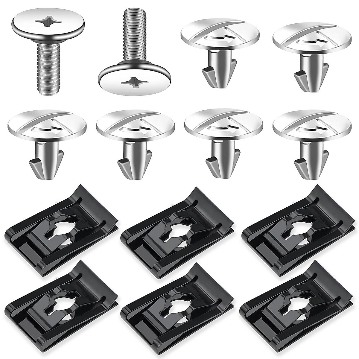 Vomika Lower Engine Cover Pin Screws - Premium Radiator Access Cover Pin Clips, Splash Shield Bolt Screw Fastener Clip - 14 Pieces, Compatible with Honda Civic, Accord, CRV, Acura