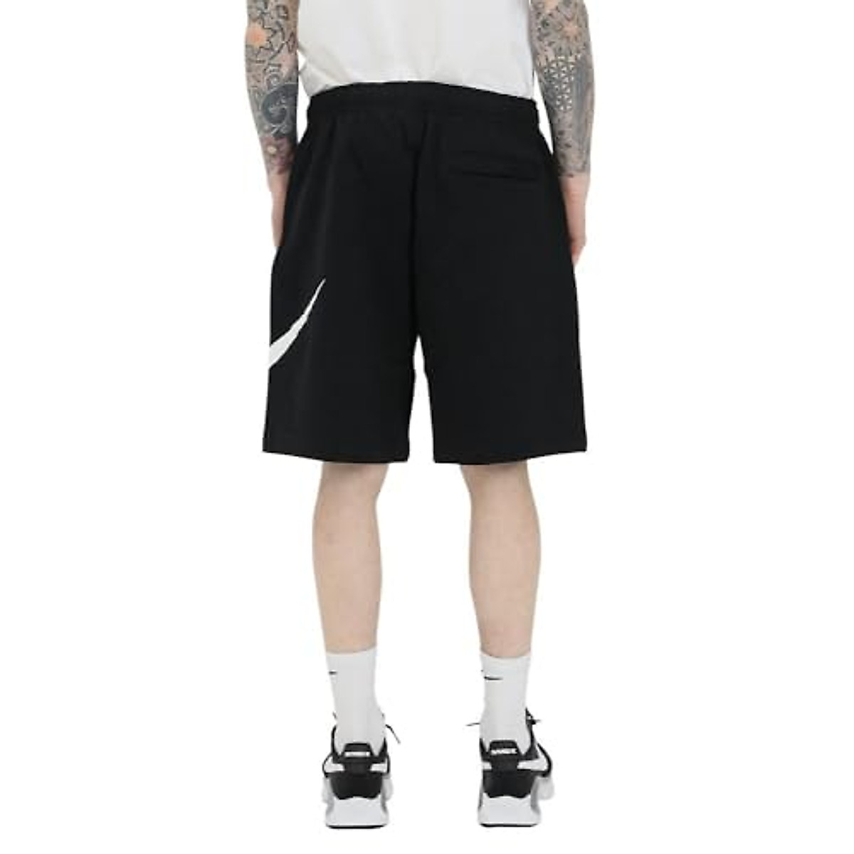 Nike Men's Sportswear Club Short Basketball Graphic, Black/White/White, X-Large