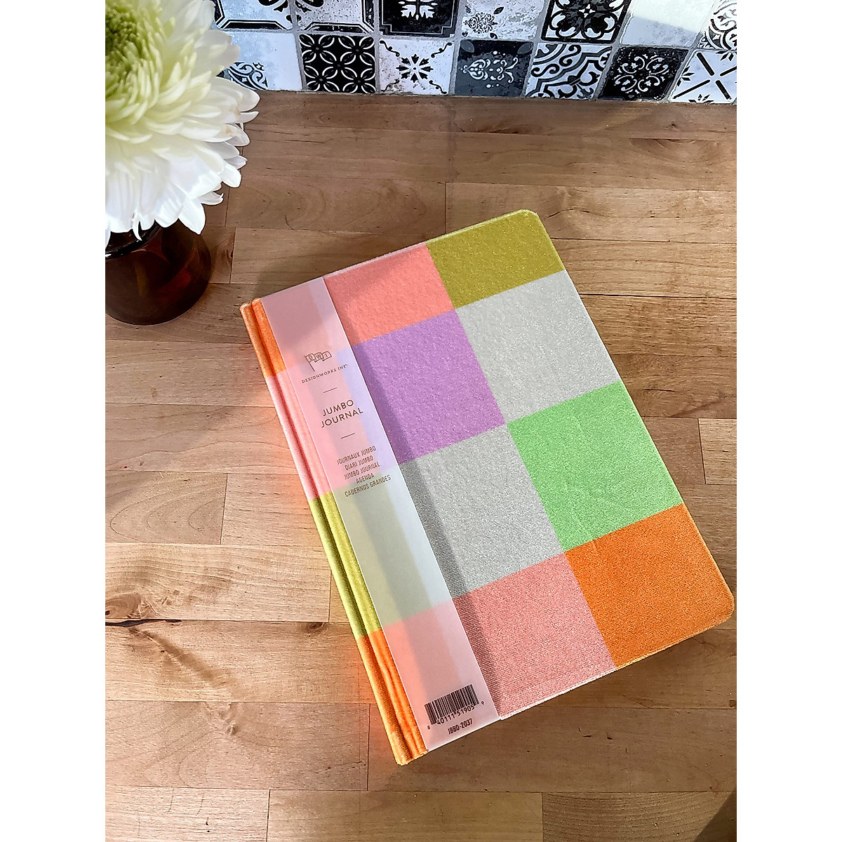 DesignWorks Ink CHECK - JUMBO VELVET JOURNAL