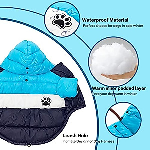 AIMJGO Dog Winter Coat Waterproof Warm Cold Weather Jacket Stylish Puppy Vest Comfortable Pet Apparel for Small Medium Dogs