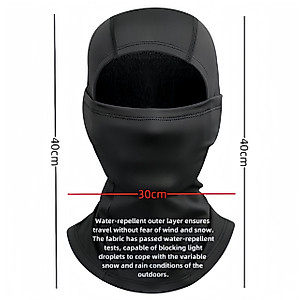 2 Pcs Balaclava Full Face Mask, Cold Weather Cover, Motorcycle Hood Under Armor, Thermal Windproof Ski Mask for Men and Women Hunting, Cycling - Shiesty Mask Neck Warmer, Autumn & Winter Gear Black