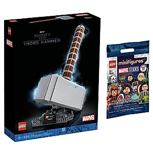 LEGO Marvel Thor's Hammer Mjolnir 76209 Deluxe Building Toy + Mystery Marvel Mini Figure