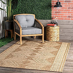 NuLOOM Ranya Tribal Indoor/Outdoor Area Rug, 5' x 8', Light Brown