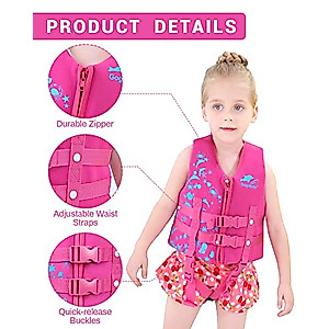 Gogokids Kids Swim Vest Float Jacket - Boys' and Girls' Floaties Swimsuit Buoyancy Swimwear