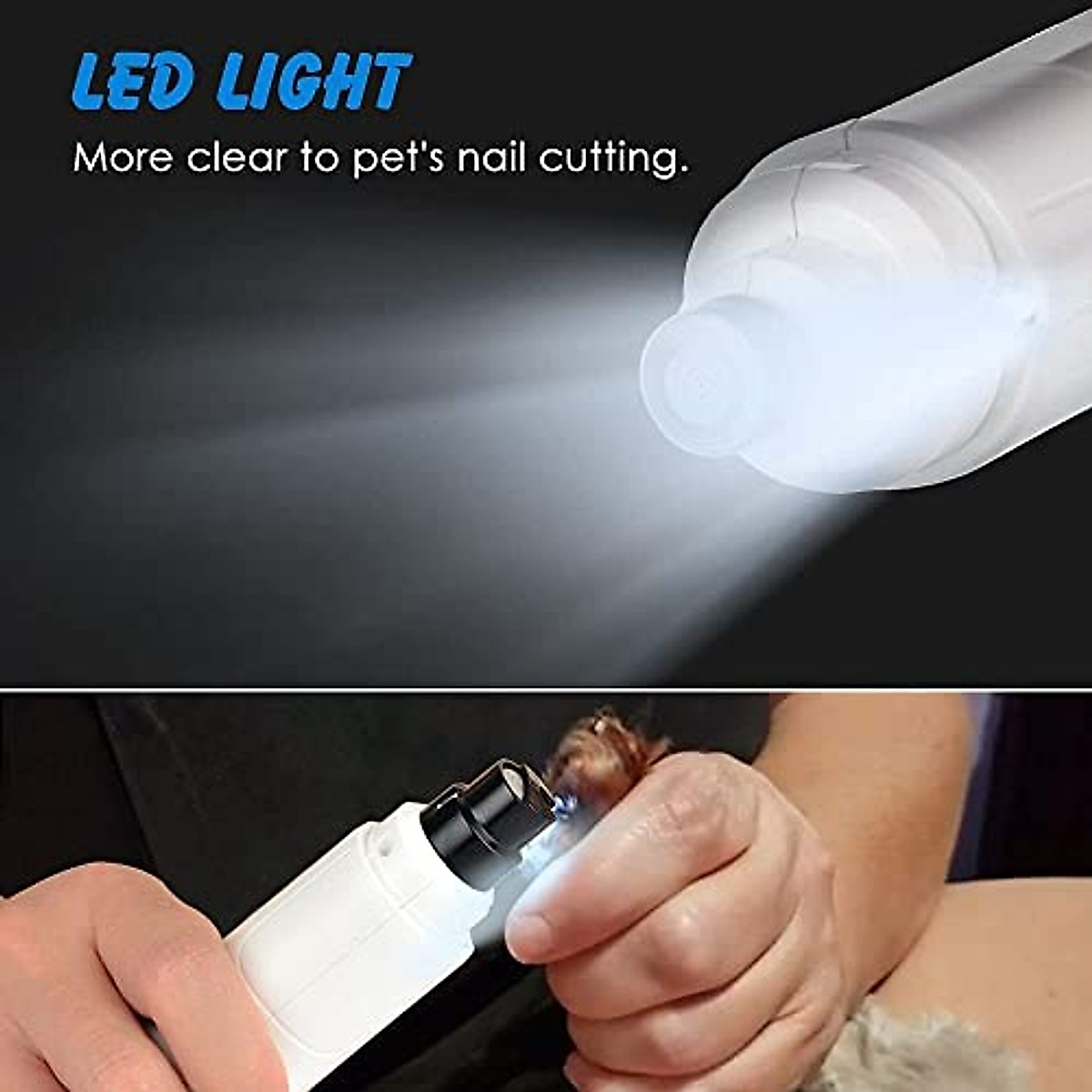 Pet Nail Grinder, Pet Nail Clipper and Trimmer for Dogs and Cats - for Small, Medium, and Large Breeds, Trimmers, File for Proper Toenail Care - Quiet and Efficient Grooming, Clippers for Nails