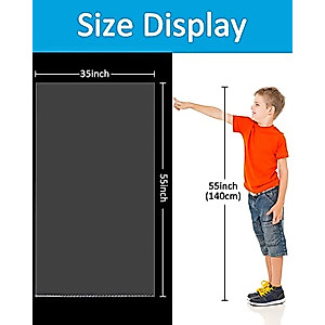 JOYIT 10 Pack Clear Cellophane Bags Large (35 in x 55 in) - 3 Mil Thicker Clear Cellophane Wrap for Gift Baskets, Opp Clear Plastic Gift Bags with Red Bows Ribbons