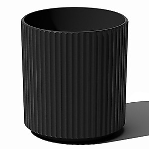 Veradek Demi Series Round Planter for Porch, Patio, Backyard | Durable Plastic-Concrete Material | Modern Décor for Tall Plants, Flowers