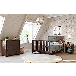 Forever Eclectic Woodland 4-in-1 Convertible Baby Crib, Brushed Truffle