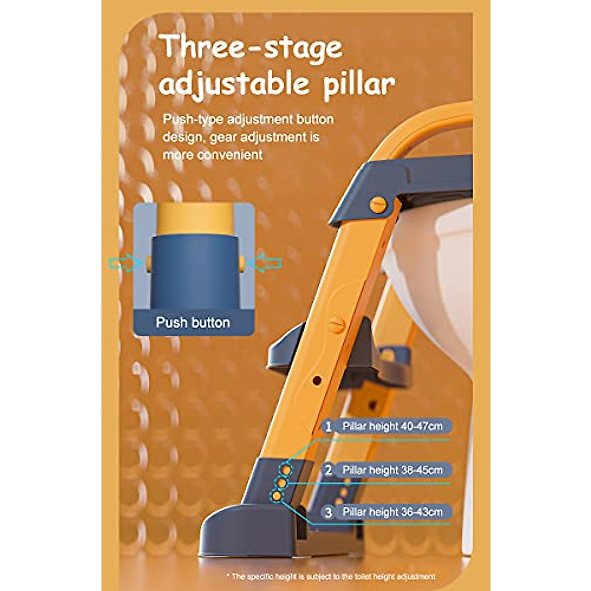 TOWRITE Foldable Toilet Training Potty Seat Chair Toddlers Toilet with Step Stool Ladder and Handles Safe Non-Slip Step PU Cushion for Boys Girls (Pink)