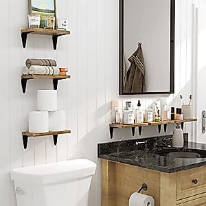 You Have Space Flota 9"x 4.5" Floating Shelves for Wall, Wall Decor Living Room, Book Bookshelf Storage Shelf for Home Office,Bedroom Set of 6