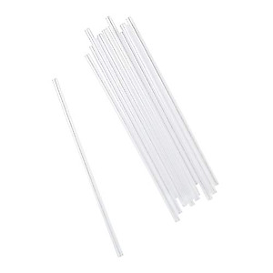 AmerCare 7.75 Inch Jumbo Clear Straws, Unwrapped, Case of 12,000
