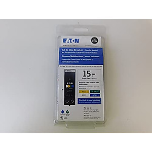 BR 15 Amp 1-Pole Dual Function (Arc Fault/Ground Fault) Plug-On Neutral Circuit Breaker