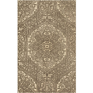 Mohawk Home Francesca Ornamental Medallion Sand 10' x 14' Shag Area Rug Perfect for Living Room, Dining Room, Office