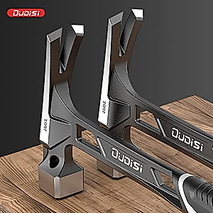 OUDISI Frame Hammer -16OZ Straight Claw Hammer, Integrally Forged Magnetic Roof Hammer With Magnetic Nail Puller, Shock-Absorbing Handle Nail Hammer, Steel Hammer, Hammer Tool