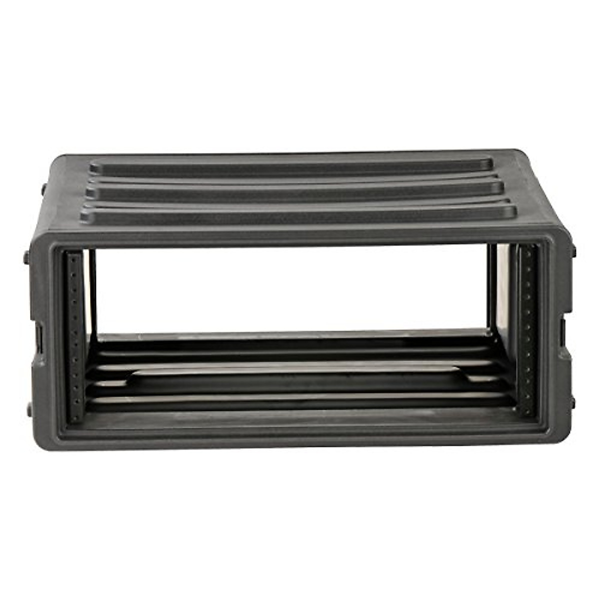 SKB Cases 4U rSeries Standard Roto Molded LLDPE Rack with Flush Carry Handles and Non-Slip Rubber Feet, Includes Rack Mount Screws
